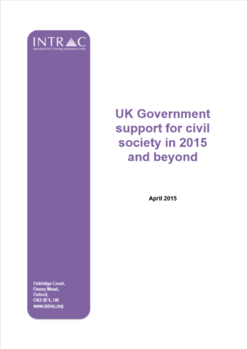 UK Government support for civil society in 2015 and beyond - INTRAC